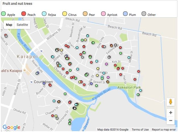 Kaiapoi fruit tree map | Kaiapoi - Support, Shop and Eat Local